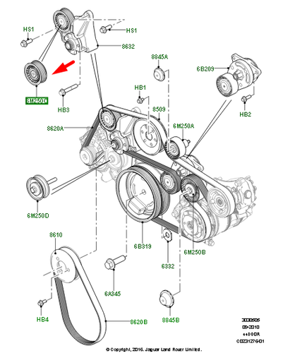 LAND ROVER RANGE ROVER L322 Idler Pulley LR024791 New Genuine | eBay