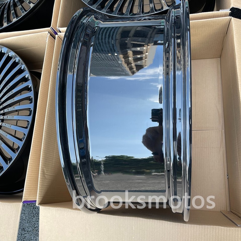 22" FORGED GLOSS BLACK MULT SPOKE STYLE WHEELS RIMS FITS RIVIAN R1S R1T ...