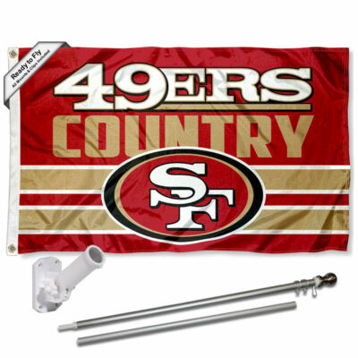 San Francisco 49ers Country Slogan Flag Pole and Bracket Kit | eBay