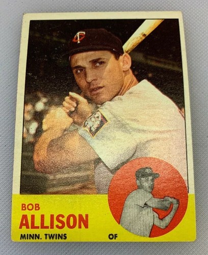 1963 Topps # 75 Bob Allison Baseball Card Minnesota Twins | eBay