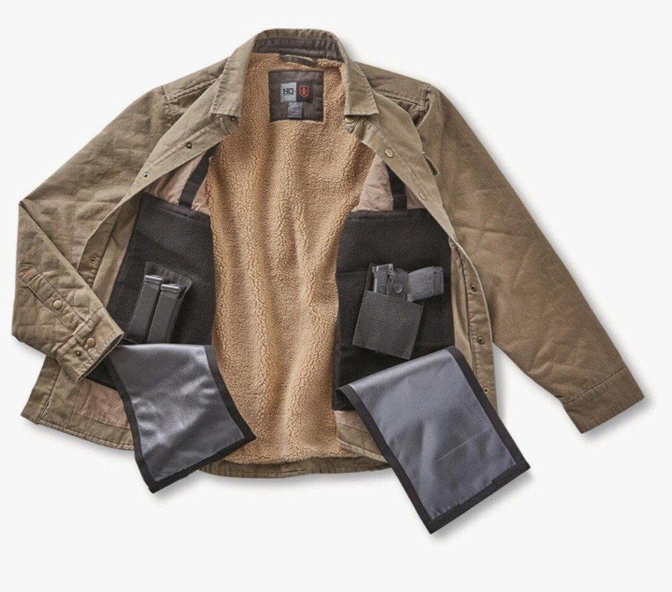 Concealed Carry Shirt for Men, Tactical, Casual Shirt Jacket Size L HQ ...