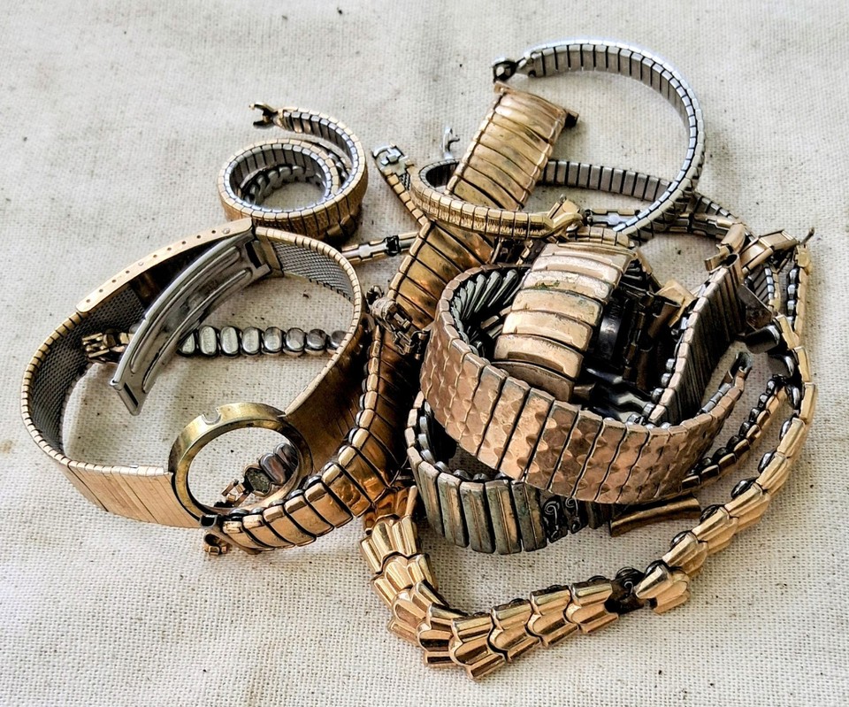 Vintage Gold Filled Jewelry GF Watch Band Refine Scrap 100 Gram Lot. | eBay
