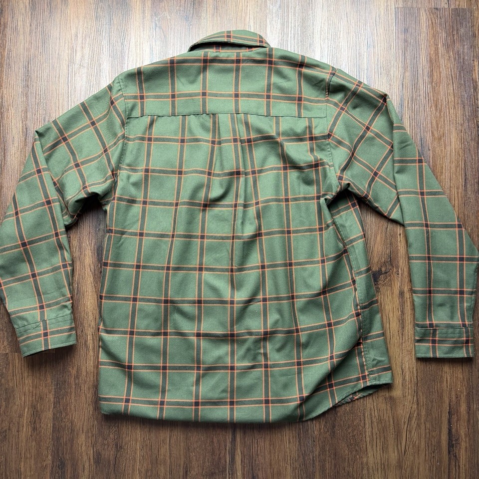 Dixxon Flannel Shirt Mens Large Green Orange Plaid Siege D-Tech Western ...