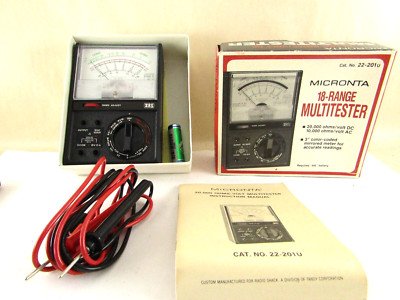 Radio Shack MICRONTA 18-Range MULTITESTER No.22-201B | eBay