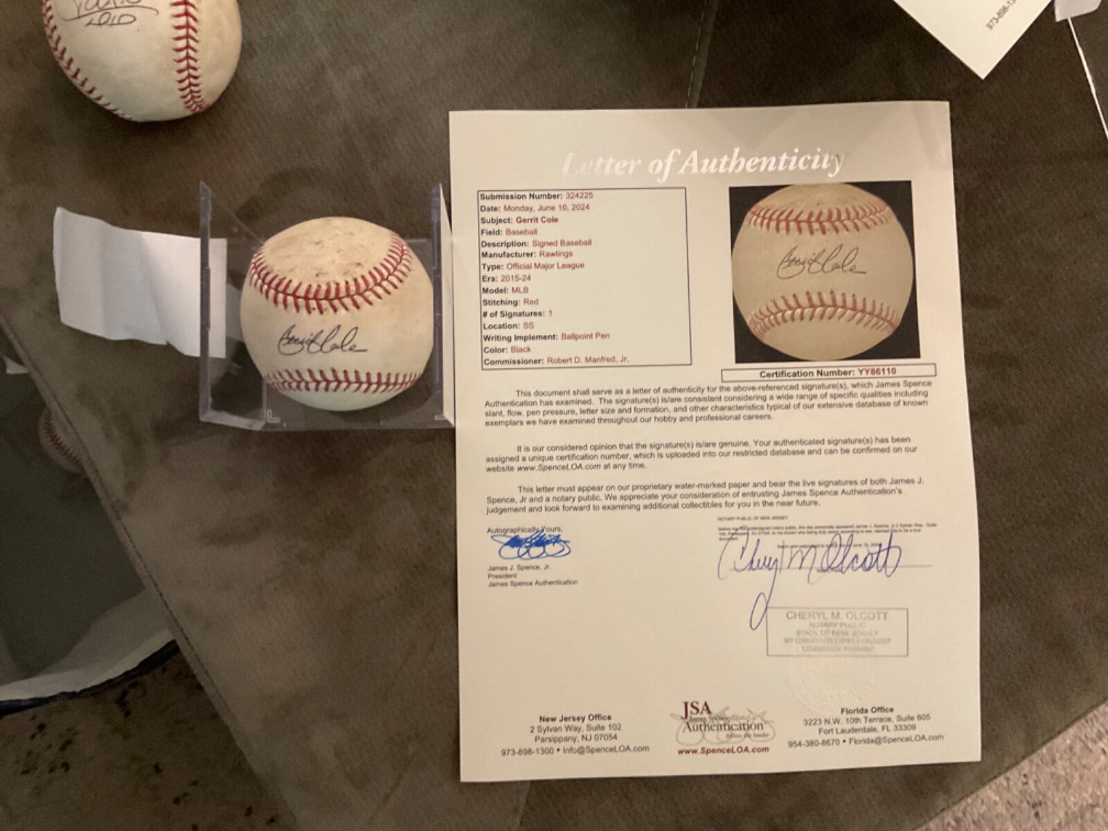 Gerrit Cole Autographed Memorabilia | Signed Photo, Jersey ...