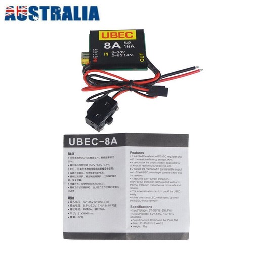 UBEC-8A 6V-36V 2-8s LiPo Independent power supply module For FPV ...