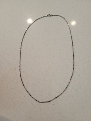 Zales 20 Inch Sterling Silver Box Chain (model: KA 1772) | eBay