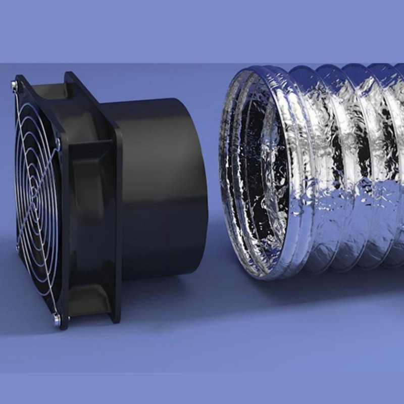 0.33A Inline Adjustable Exhaust Blower For Welding Fumes Small Space ...