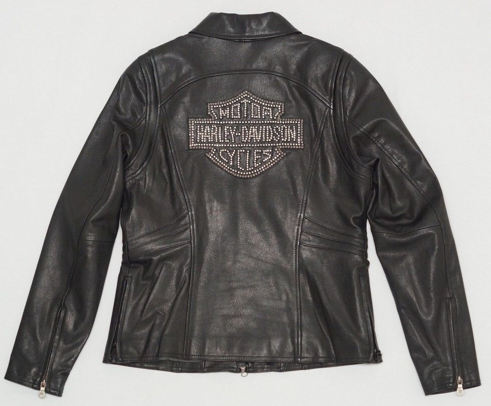 Harley Davidson XL Leather Jacket Cycle DIVA with Swa… - Gem