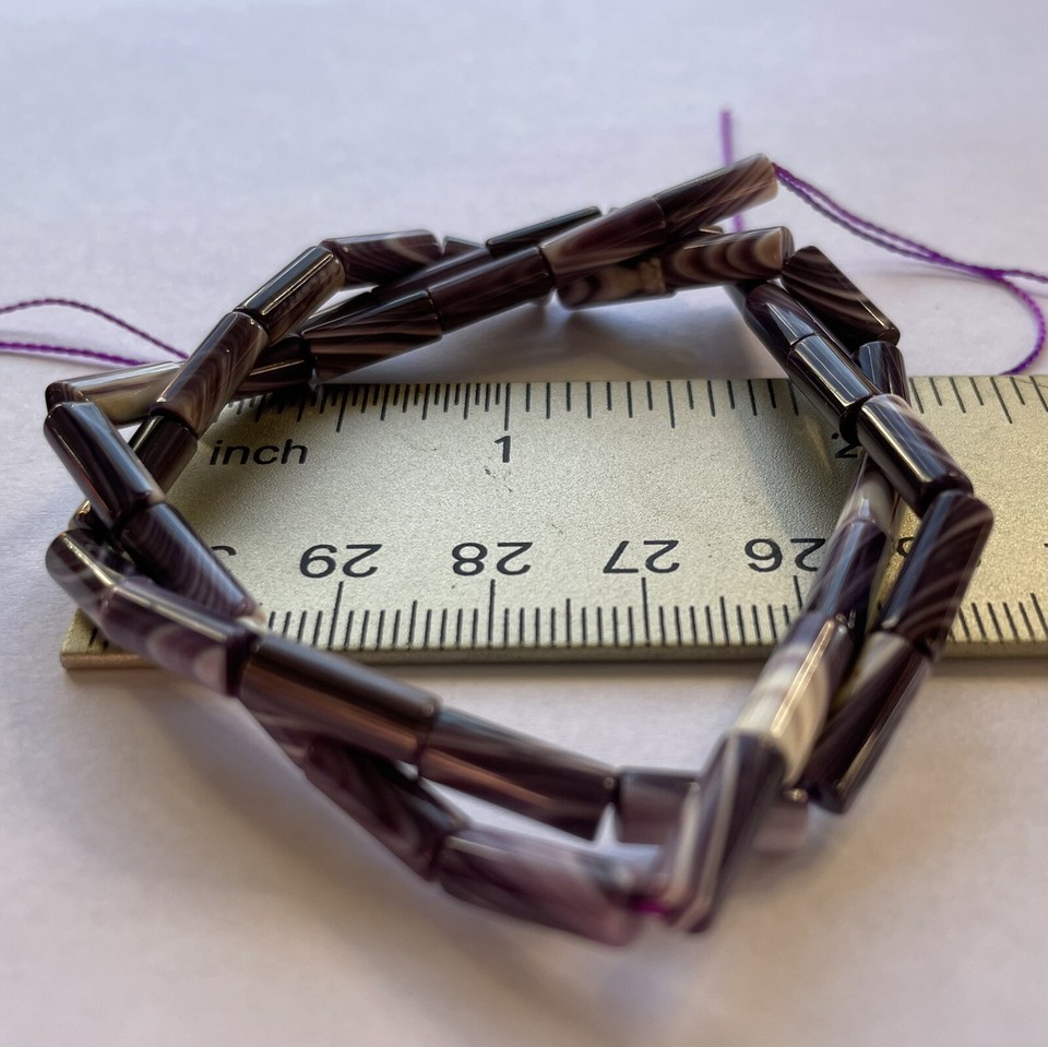 Mostly Purple 10x4mm Wampum Quahog Shell Beads Strand 16” About 38 ...