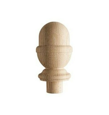 Solid White Oak Acorn Post Cap for 90mm Full Newel | eBay UK