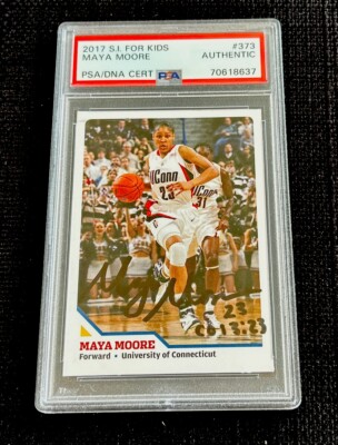 Maya Moore Rookie AUTO Rare Sports Illustrated SI for Kids 2009 UConn ...