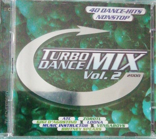 CD Turbo Dance Mix 2000 Vol. 2 (2000) 40 Dance-Hits Nonstop 2 CDs ATC ...