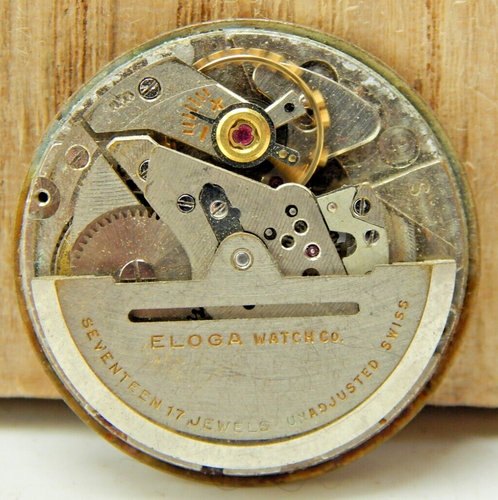 Vintage Elgin / Eloga Automatic men's wrist watch movement with good ...