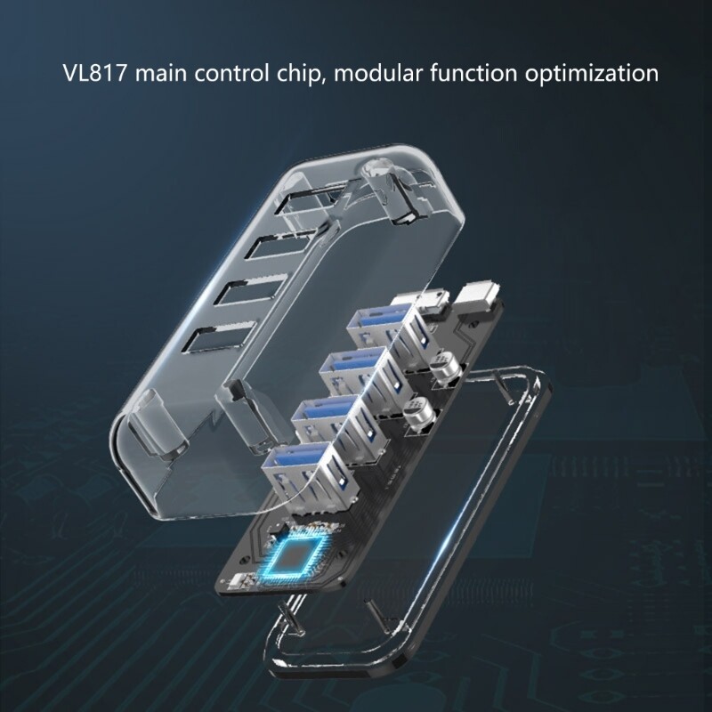 Efficient 4 Port USB Hub For Easy Device Expansion Stable And Fast ...