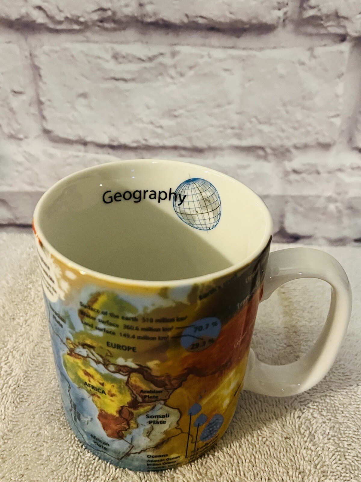 Konitz Geography Knowledge Mug English Mug Coffee Cup Porcelain Hard To ...
