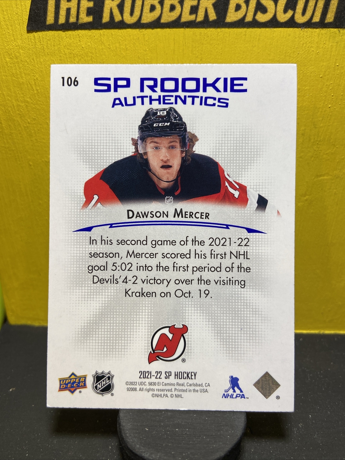 2021-22 SP - Rookie Authentics Blue #106 Dawson Mercer (RC) for sale ...