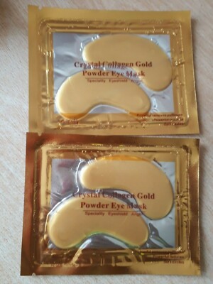 2 Pairs Crystal Collagen Gold Powder Eye Mask 2x3g Each Pack Brand New ...