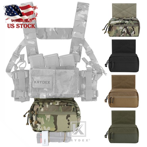 KRYDEX Tactical Drop Dump Pouch SACK Chassis Pack Hook & Loop For Chest ...