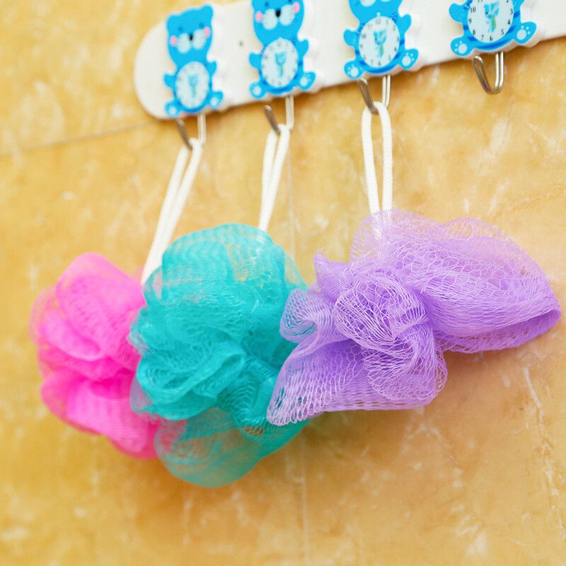 Bath Shower Sponge Mesh Scrunchie Wash Scourer Puff Shower Body | eBay