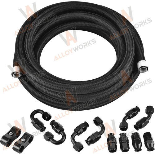 6AN Fuel Line Kit AN6 Braided Nylon Fuel Hose CPE 16FT ID:5/16" New | eBay