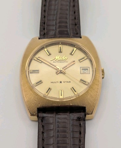Mido MultiStar Vintage Watch 1969 ETA 2784 Swiss Movement Gold Plated ...
