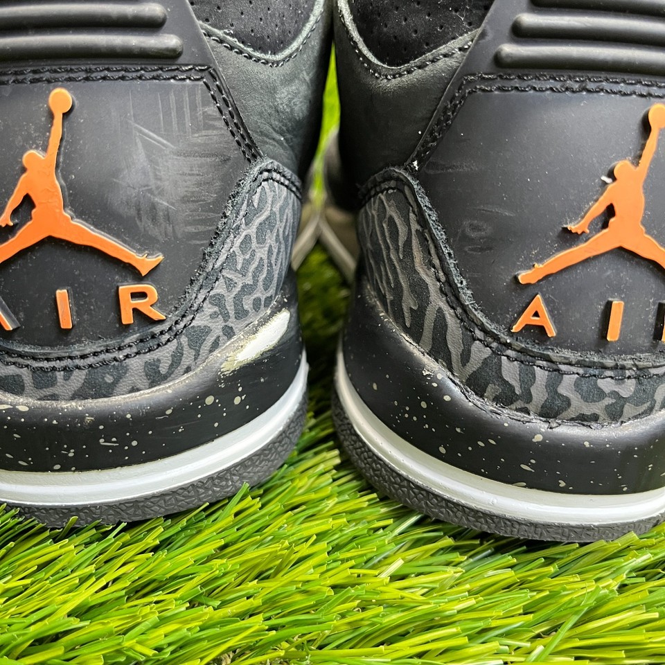Nike Air Jordan 3 Retro GS Boys Size 6Y Black Gray Basketball Shoes ...