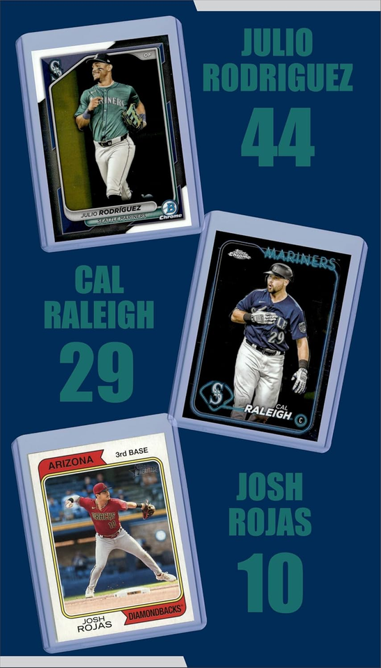 Seattle Mariners Cards: Julio Rodriguez, Cal Raleigh, Josh Rojas, Jorge ...