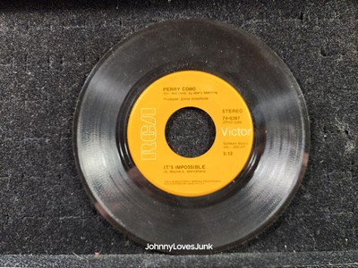 Perry Como Long Life Lots Of Happiness/It's Impossible 45 RECORD Tested ...