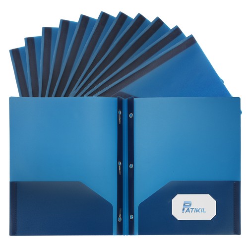 Pocket Folders with Prongs, 60 Pcs Heavy Duty Plastic Paper Folders ...