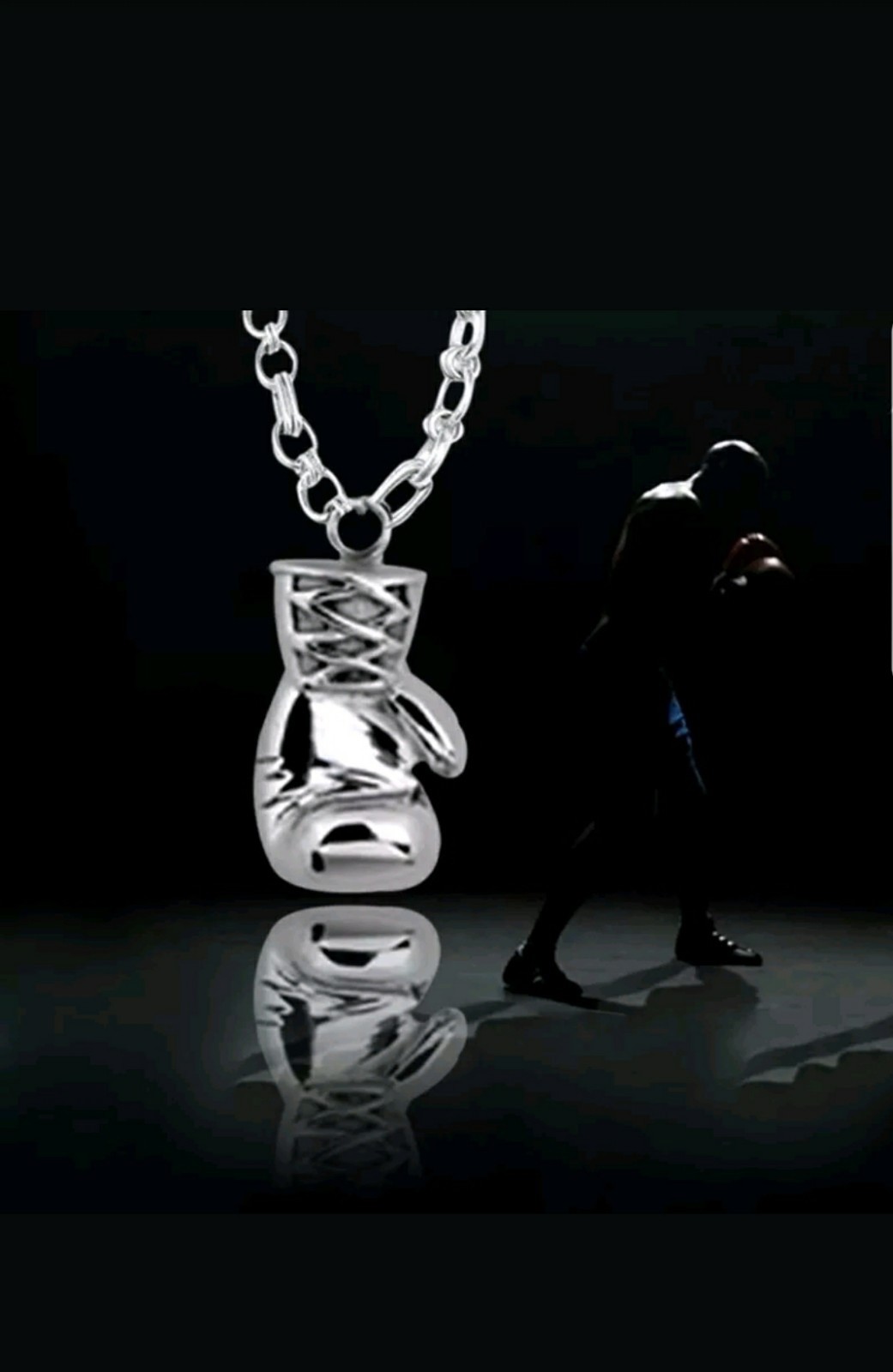 Stainless Steel Boxing glove Pendant, Charm Necklace, 3D,Silver,UFC ...