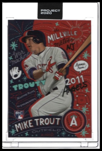 2020 Topps Project 2020 #142 Mike Trout Los Angeles Angels Sophia Chang ...