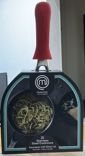 MasterChef Stainless Steel Cookware - Saucepan W/ Glass Lid 18cm | eBay ...