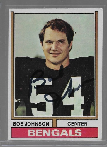 1974 Topps Bob Johnson #424 Cincinnati Bengals Signed Autographed Card | eBay
