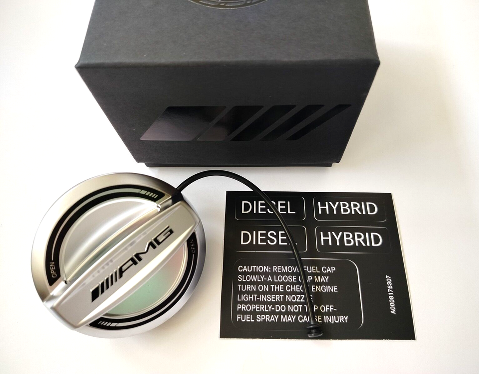 New Original Mercedes-Benz AMG Fuel Tank Cap Chrome Black A0004708100 ...