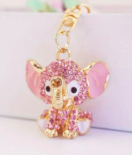 Rhinestone Elephant Keychain Bag / Purse Charm Backpack Key Chain ...