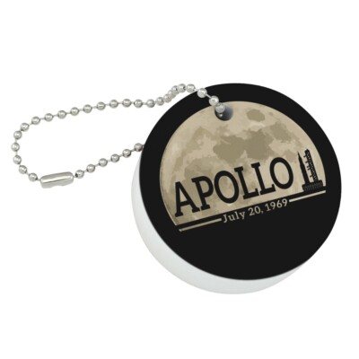 NASA Apollo 11 Moon with Saturn V Floating Keychain Round | eBay