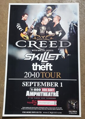 CREED 2010 Concert Poster 11x17 | eBay