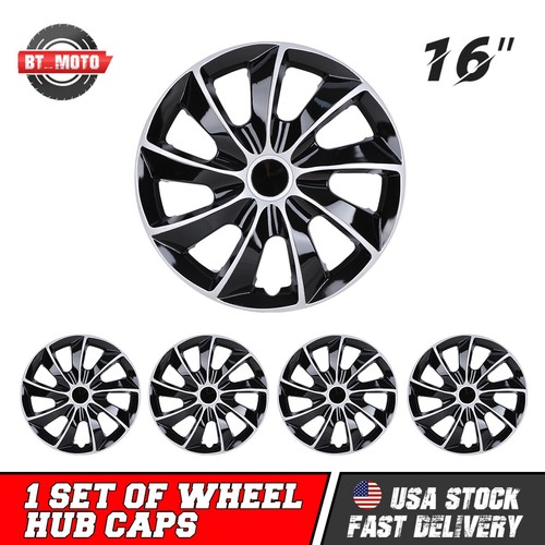 16" Inch Set of 4 Wheel Covers Full Rim Snap On Hubcaps for R16 Tire ...