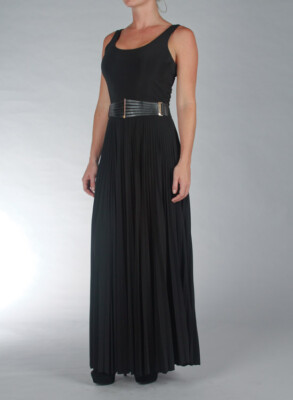 Last Tango Long Pleated Burgundy Tank Top Maxi Dress | eBay