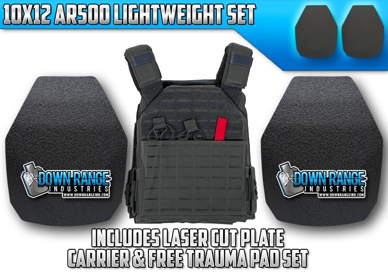AR500 Level 3 Multi-Curved Body Armor Plates Laser Cut Vest - Med-2XL ...