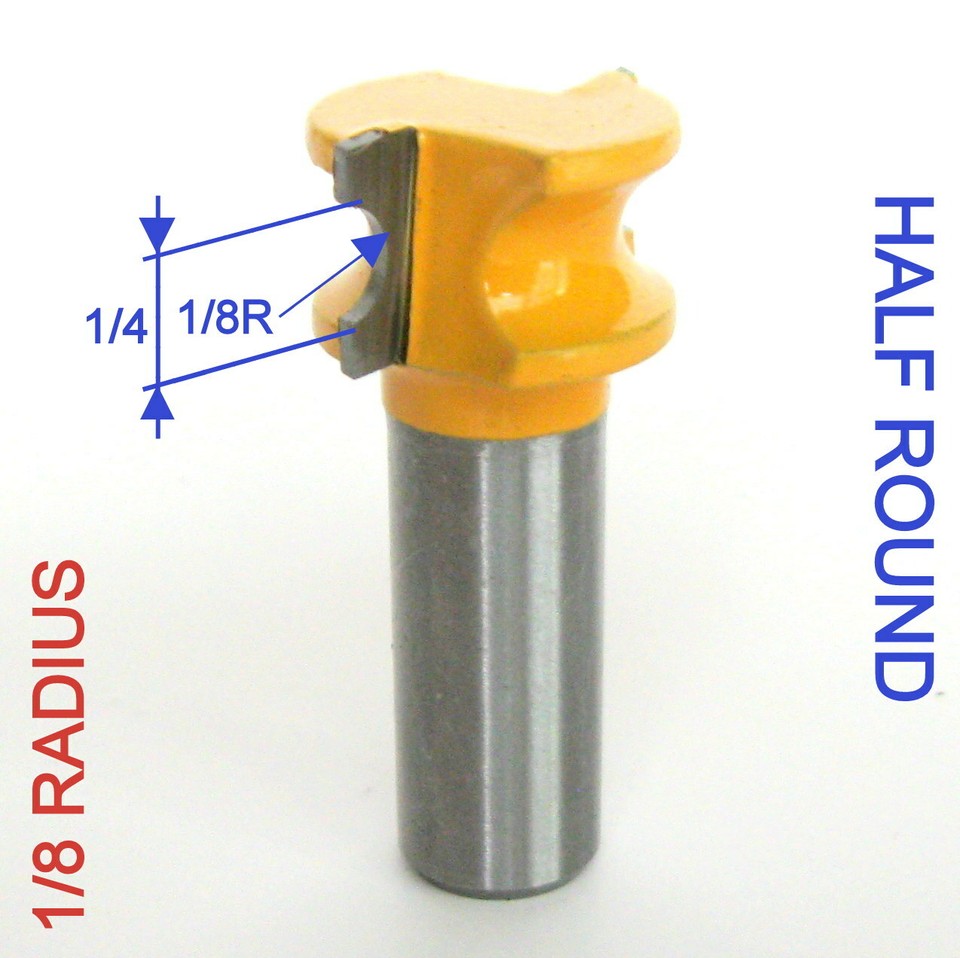 1-pc 1/2" Shanks 1/8" Radius Half Round Bullnose Router Bit sct-888 | eBay