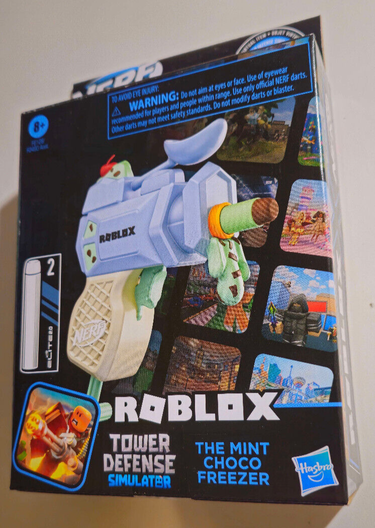 ROBLOX Nerf Mint Choco Freezer Tower Defense Simulator Blaster Rare ...