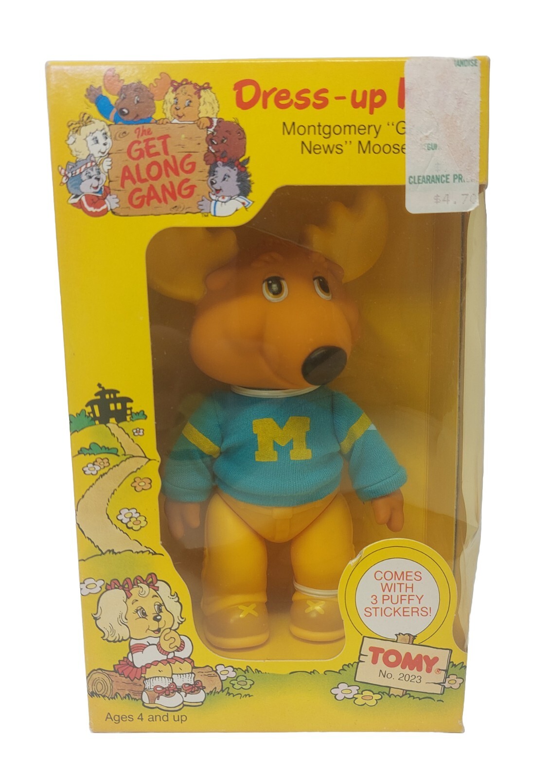 VTG The Get Along Gang Montgomery Moose Dress Up Kids by Tomy 1984 NEW ...
