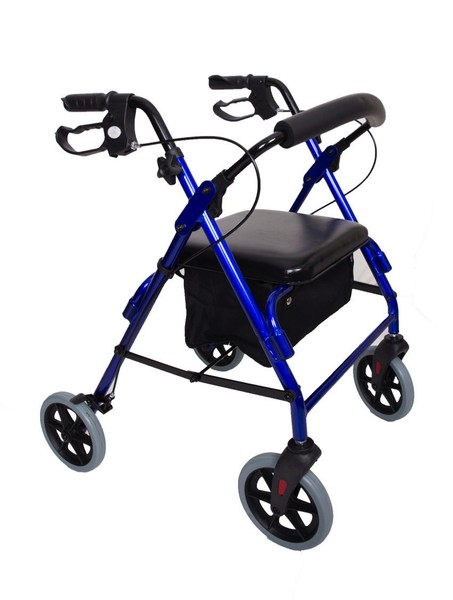 Ultra Lightweight Walking Frame Zimmer 4 Wheel Rollator Walker Mobility ...