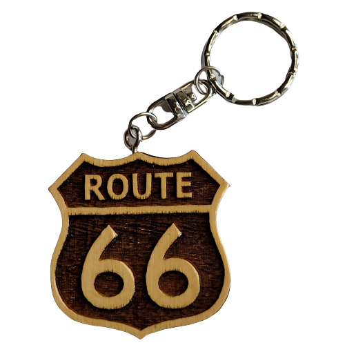 Route 66 Key Chain Charm Wood Keychain Ring Pendant Car Fob Keyring RT ...