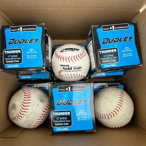 LOT of 12: 9 Dudley Thunder Heat 12” White NOS & 3 12” Preowned White ...