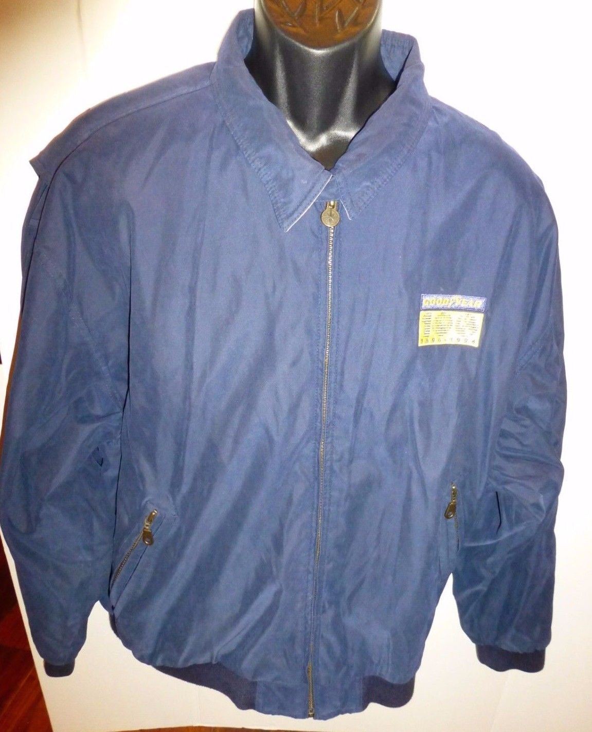 Vintage 1898 - 1998 Goodyear 100 Years Jacket Blue Sw… - Gem