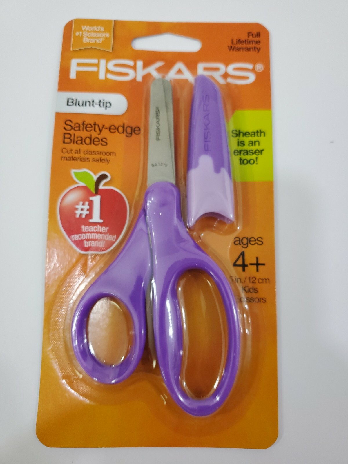 PURPLE FISKARS 5 INCH BLUNT TIP SAFETY EDGE BLADE KIDS SCISSORS 194160 ...
