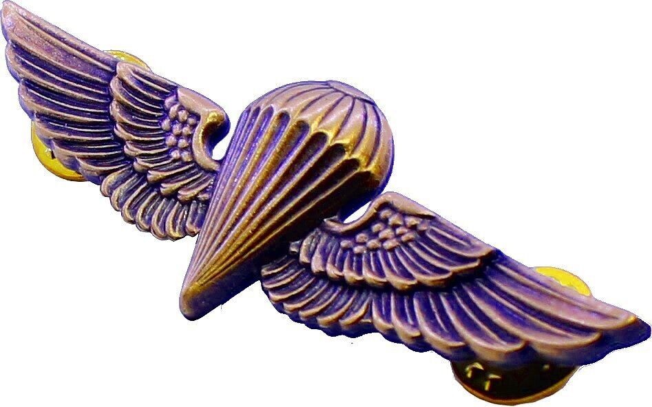 US USMC NAVY MARINE CORPS PARACHUTE ANTIQUE FINISH BADGE Pin Superb ...